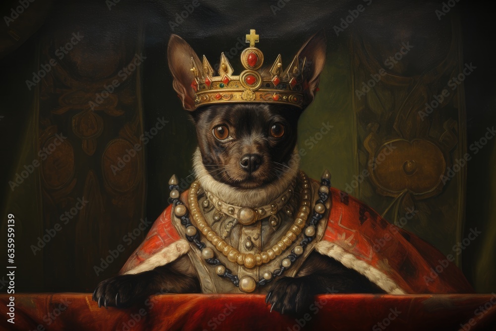 Dog, Feline, King, Emperor, Dressed, Medieval, Renaissance, Ironic ...