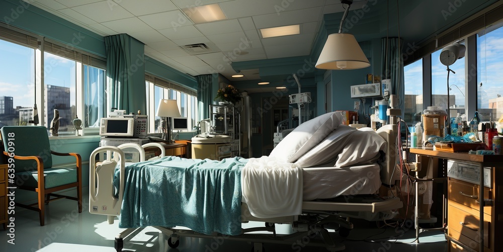 interior of the chambers of a modern hospital Generative AI Stock ...