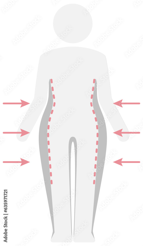 Waist weight loss pictogram to reduce excess fat. Lose weight. Vector ...