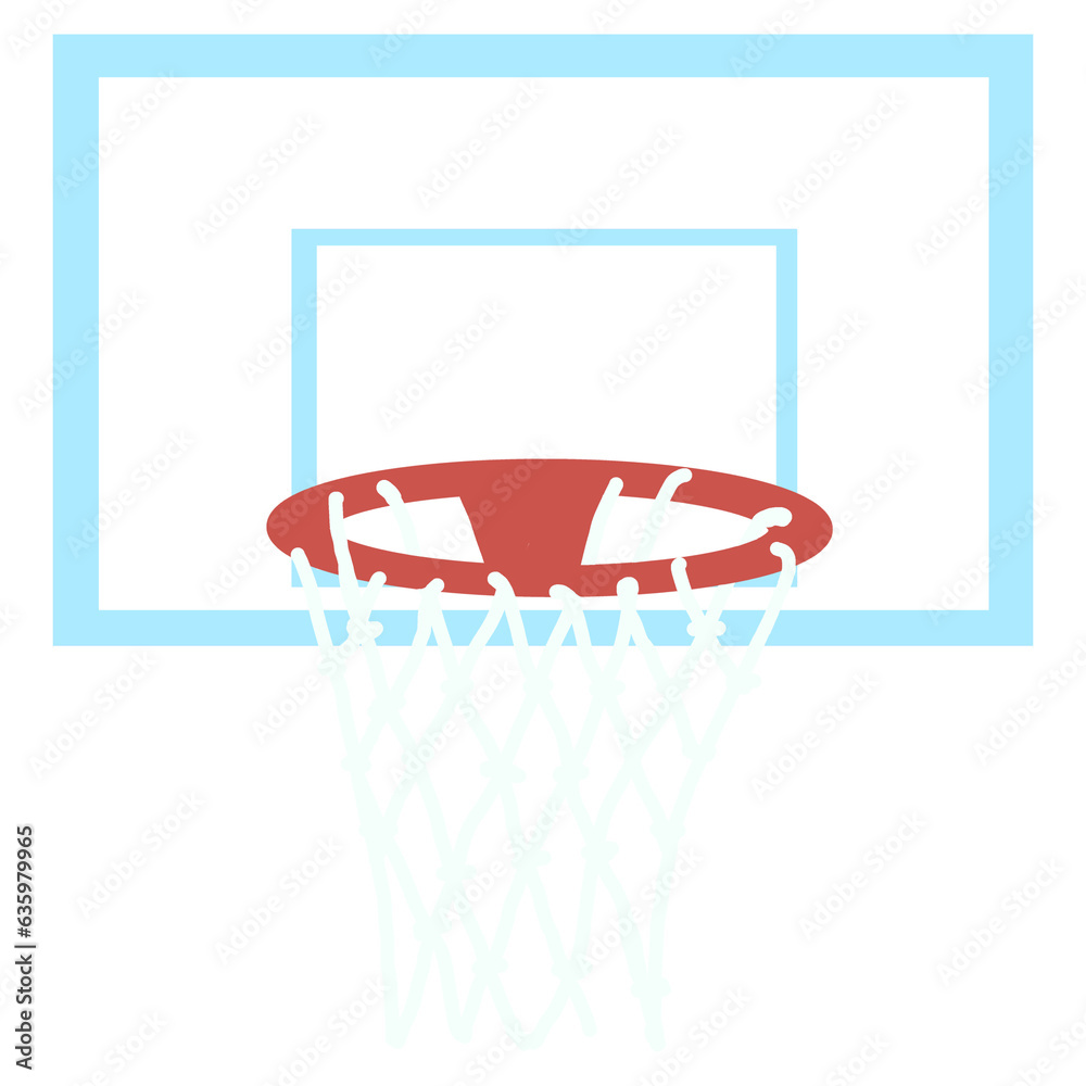 Basketball Backboard and Hoop Icon Clipart Cartoon Stock Illustration ...
