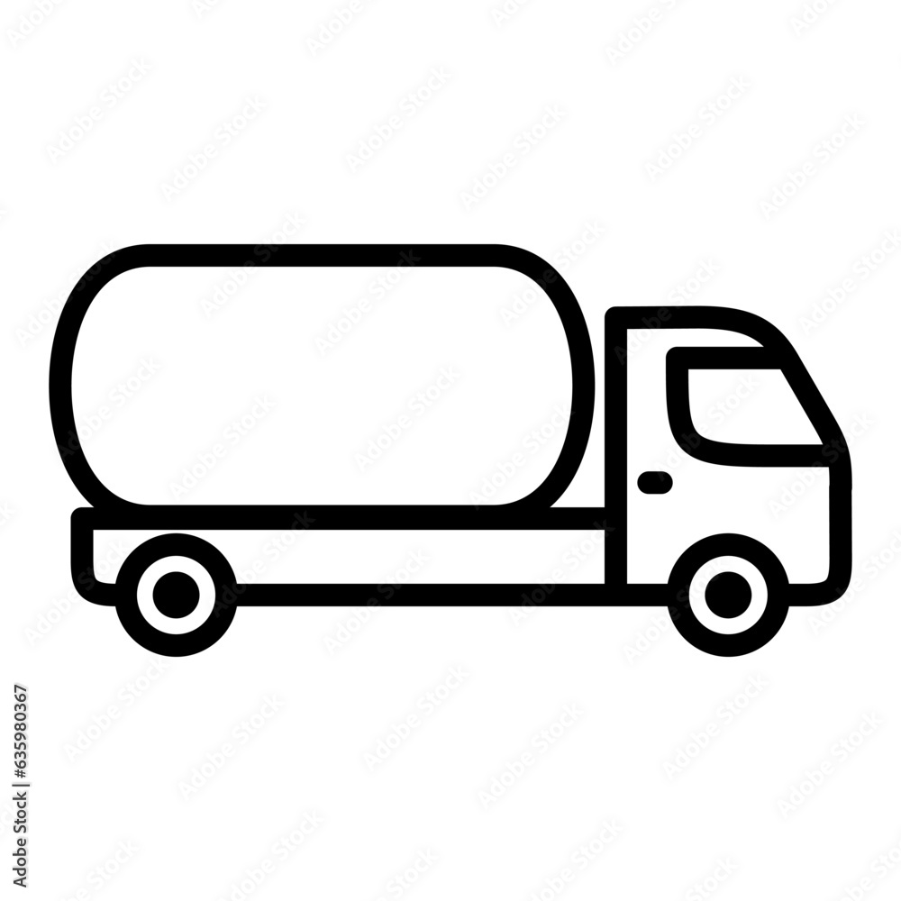 fuel truck icon on transparent background Stock Vector | Adobe Stock