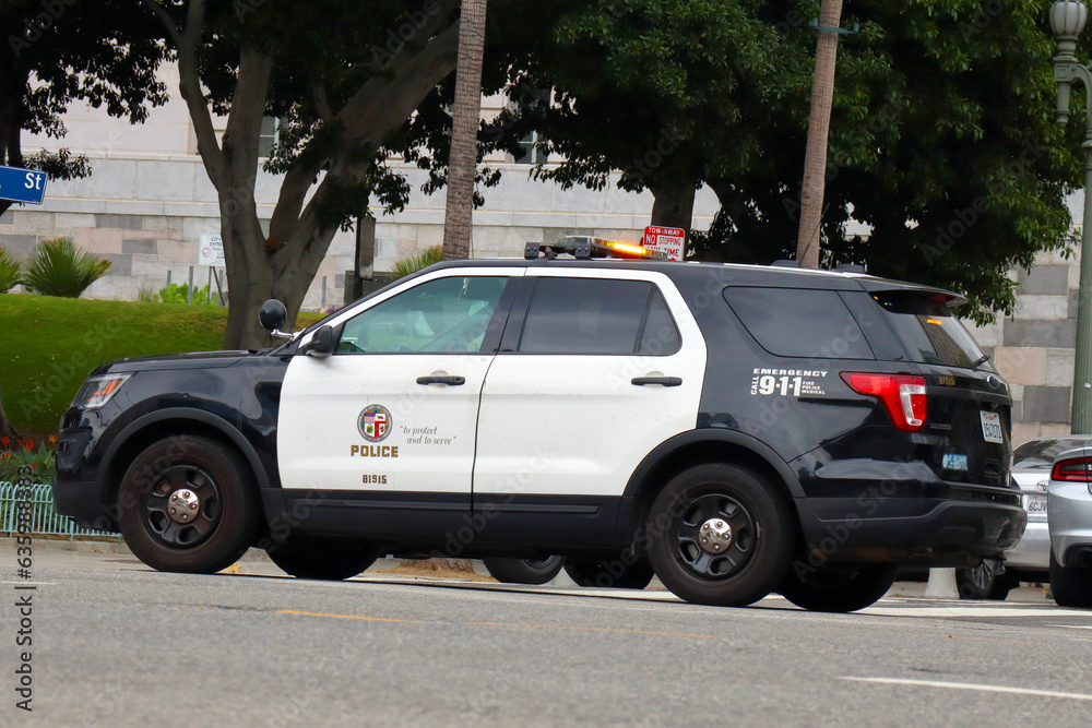 Los Angeles, California: LAPD Los Angeles Police Department Car Stock ...