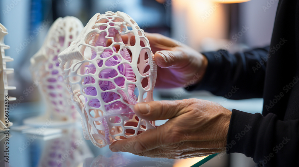3D Printing in Healthcare: A 3D printer creating custom implants or ...