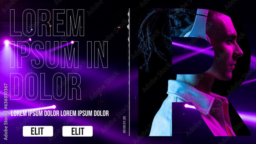 Podcast Audio Screens Stock Template | Adobe Stock