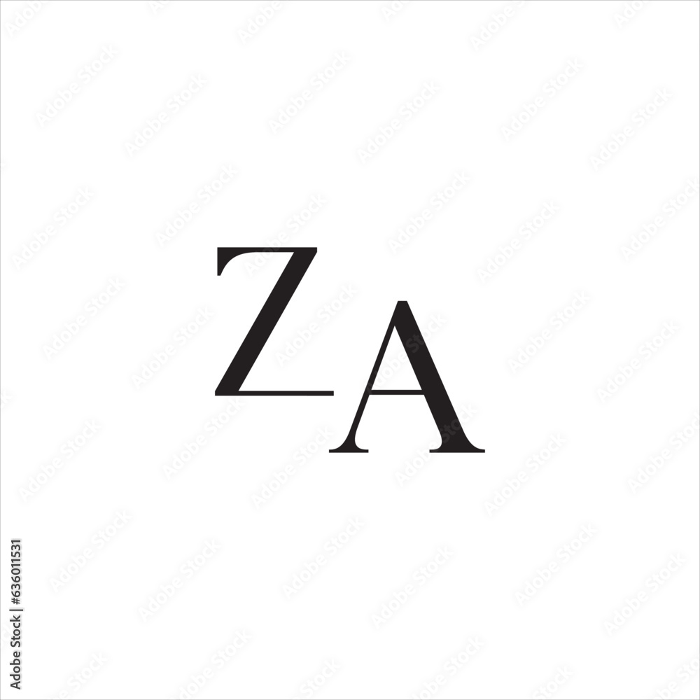 letter ZA logo,letter ZA brand logo, ZA logo,modern logo. letter ZA ...