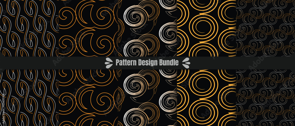 pattern with chains and lock, 3colors background design, Collection of ...