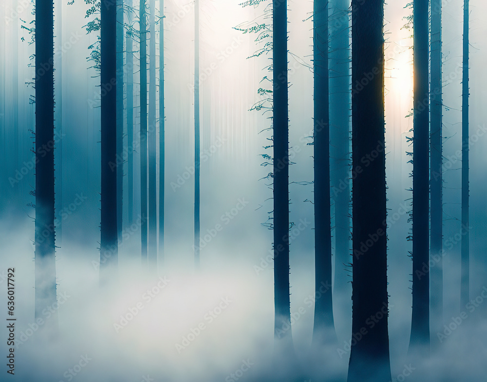 Abstract background that captures the essence of mist and fog weaving ...