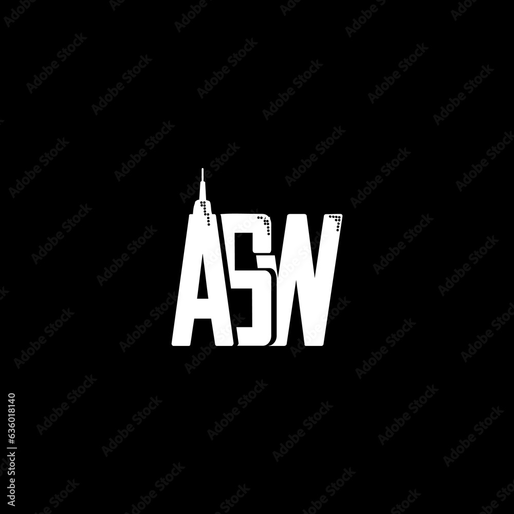ASW letter logo design, typography logo, real-estate logo, building ...