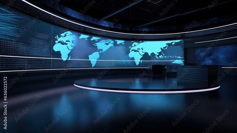 3D World News Background, digital world breaking news Studio Background ...