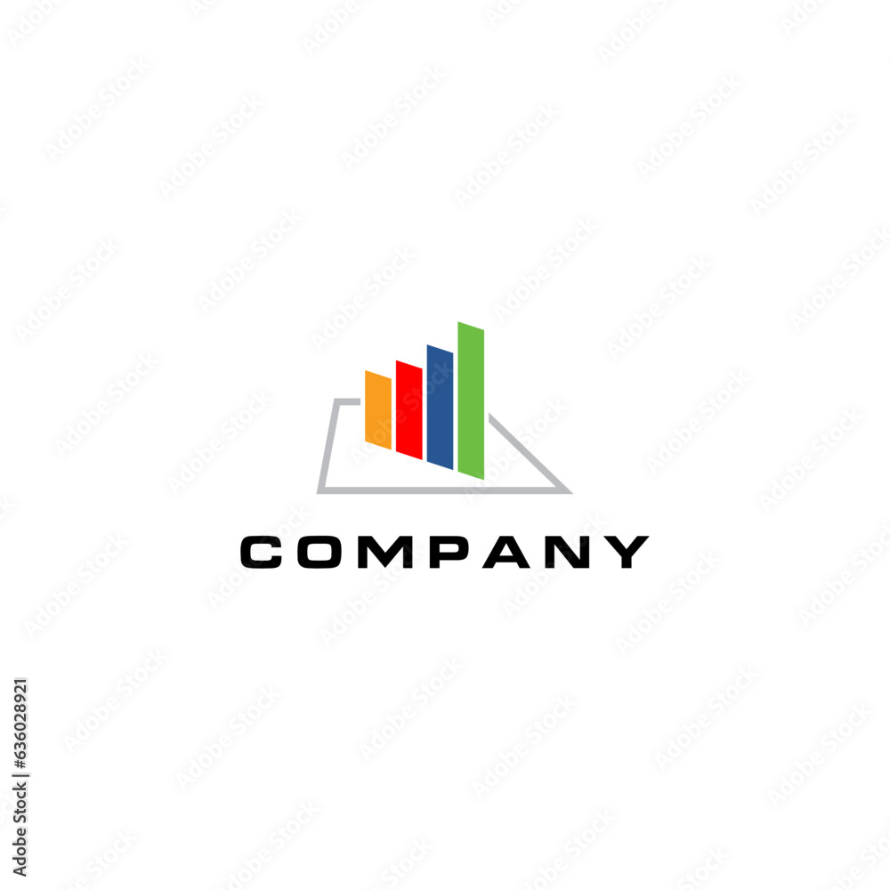 Financial bar logo design, amylases logo, growth logo, finance logo ...
