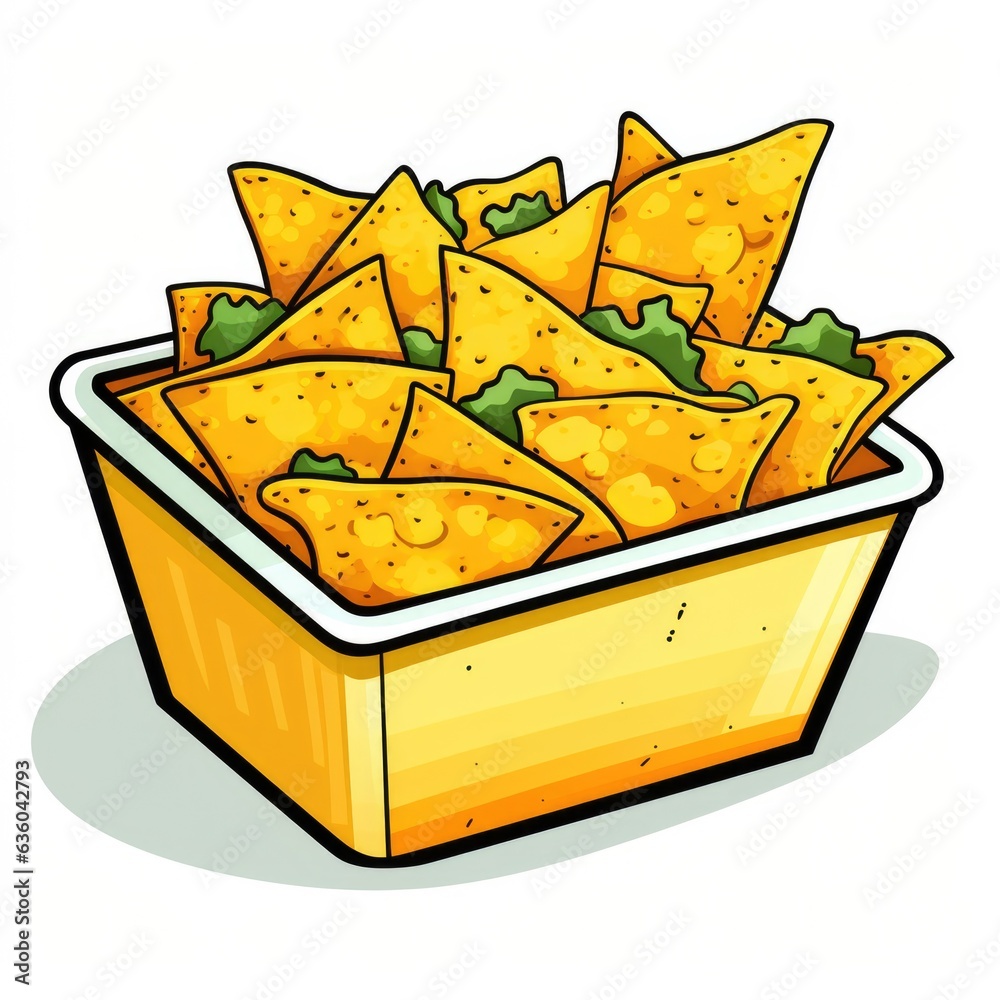 clipart of a nachos box on plain white background - cinema themed ...