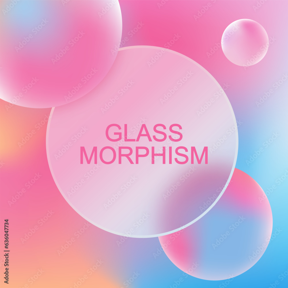Glassmorphism effect. Transparent layout in glass morphism or ...