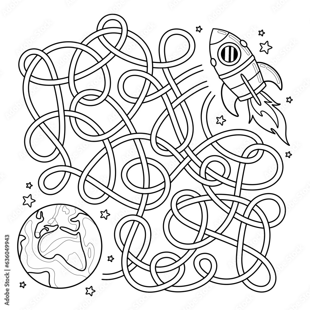 Labyrinth game for children. Maze puzzle for preschool and school kids ...