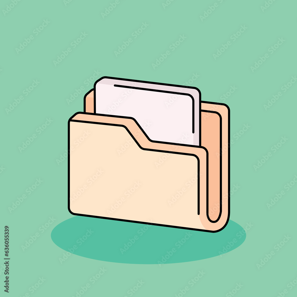 Document Free vector cartoon icon illustration. customer experience ...