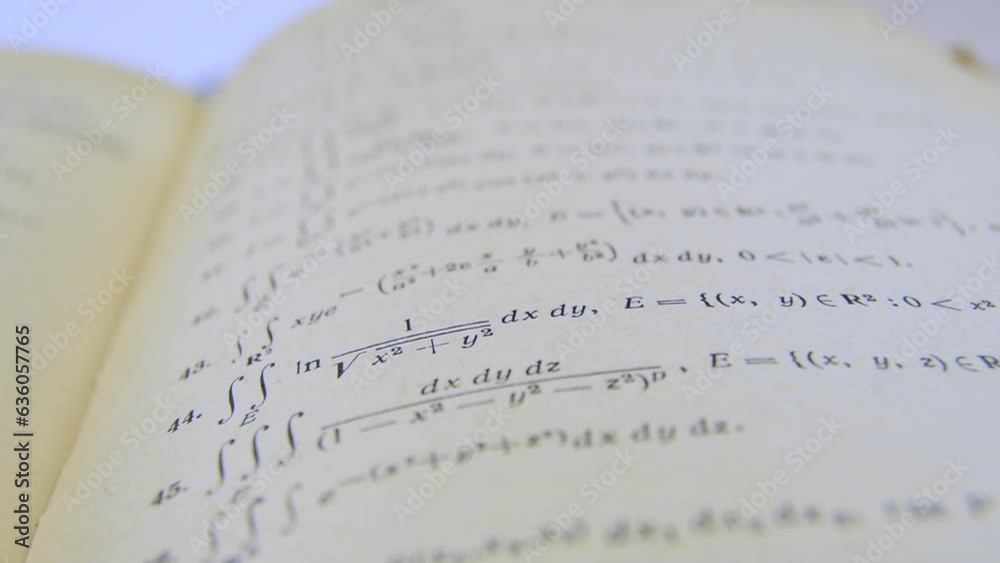 Mathematic formulas formulae equations on a paper integral ...