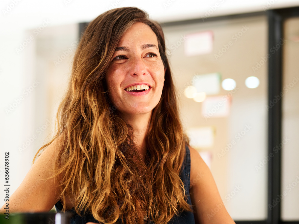 Worker smile in office. Stock Photo | Adobe Stock