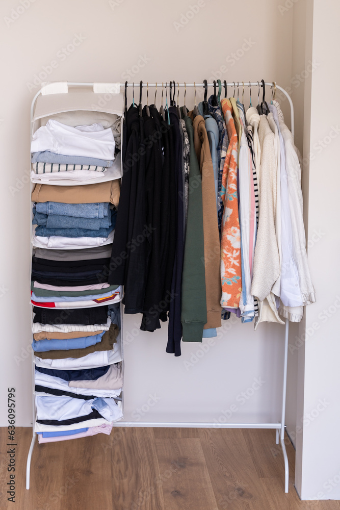 Wardrobe Transformation: Before and After Moving-In Cleanup Stock Photo ...