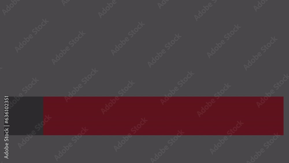 Red Transparent open and closing lower third title bar animation in UHD ...
