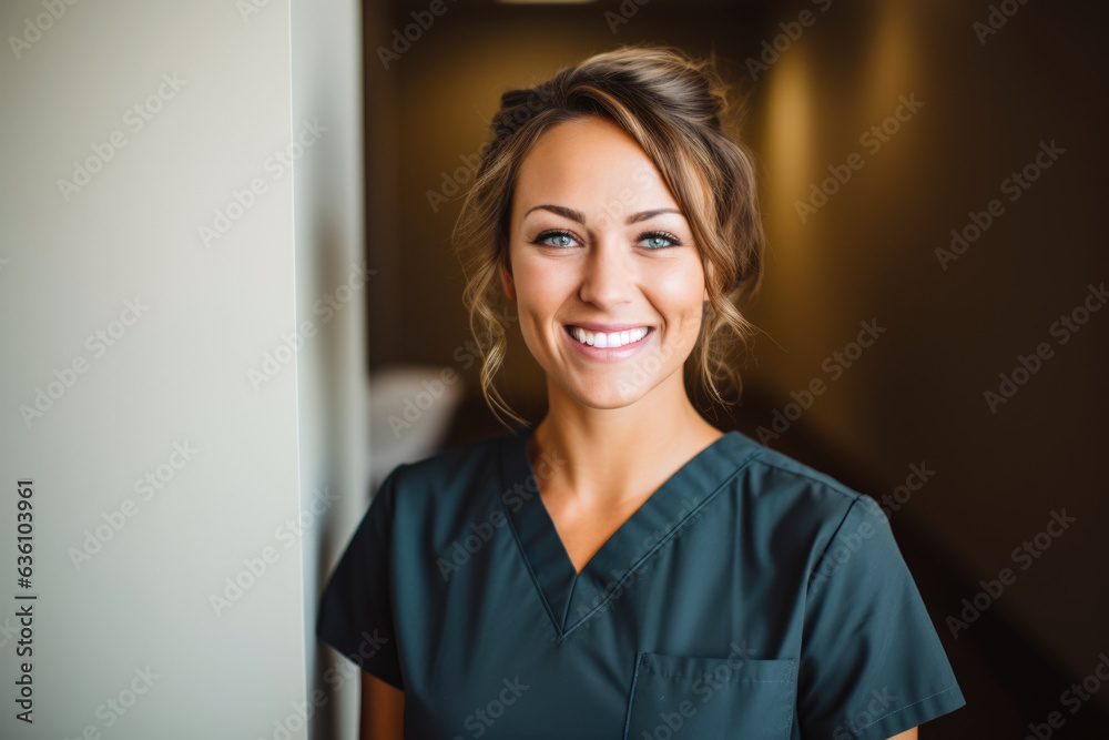 Captivating Portrait of a Talented Female Dental Assistant Illuminating ...