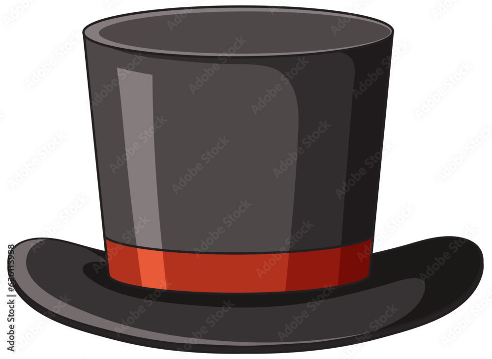 Simple Magician Hat Cartoon Illustration Stock Vector | Adobe Stock