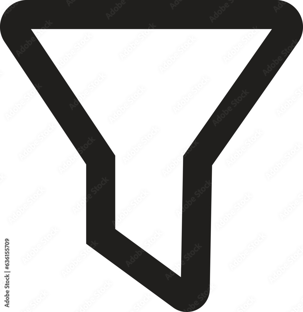 Filter icon in trendy line style isolated on white background. Filter ...