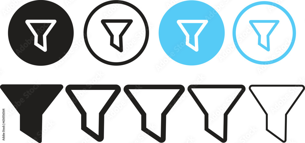 set of Filter icon, funnel icon, filtering icons, sorting icons ... set of Filter icon, funnel icon, filtering icons, sorting icons ...