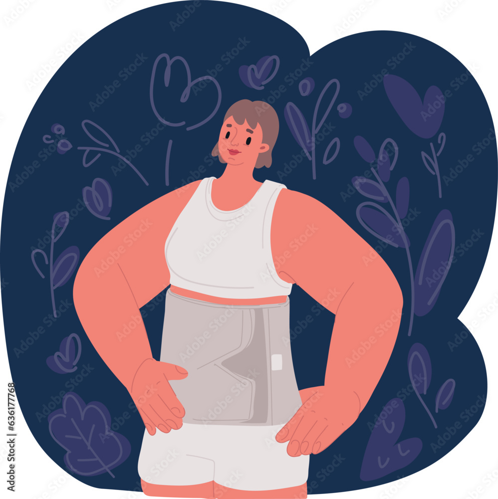 Cartoon vector illustration ofPostnatal Bandage. Medical Compression ...