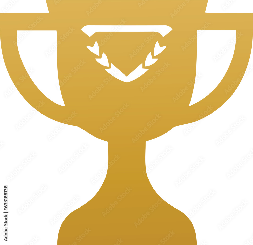 Award winner golden Tropy design. Champion sign. Leadership happy ...