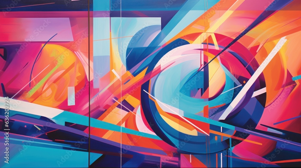 Energetic Patterns: abstract compositions using vibrant colors and ...