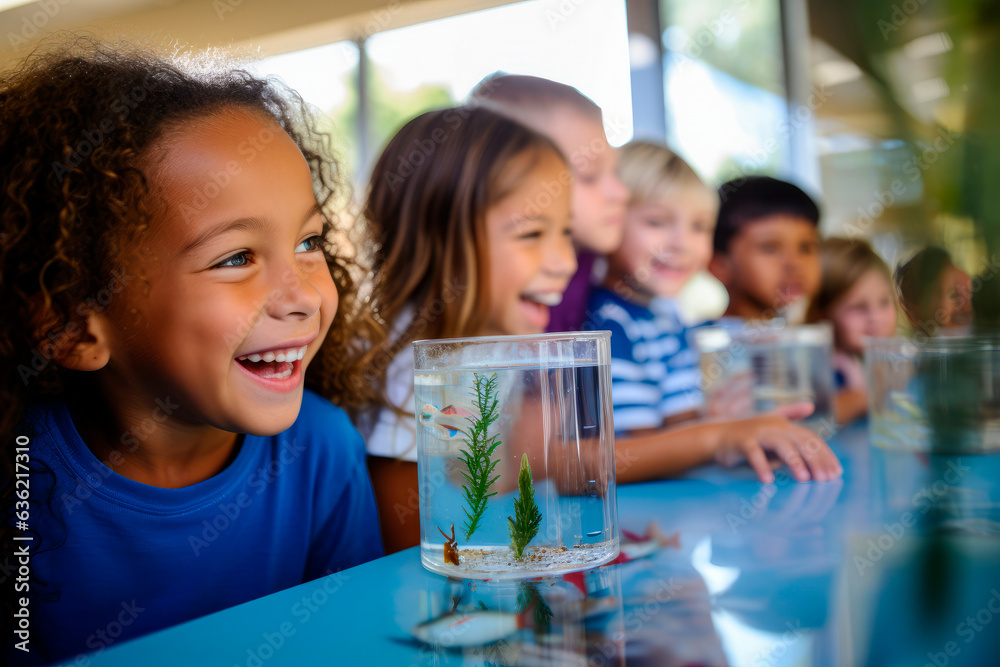 students engaged in a water conservation lesson. Created with ...
