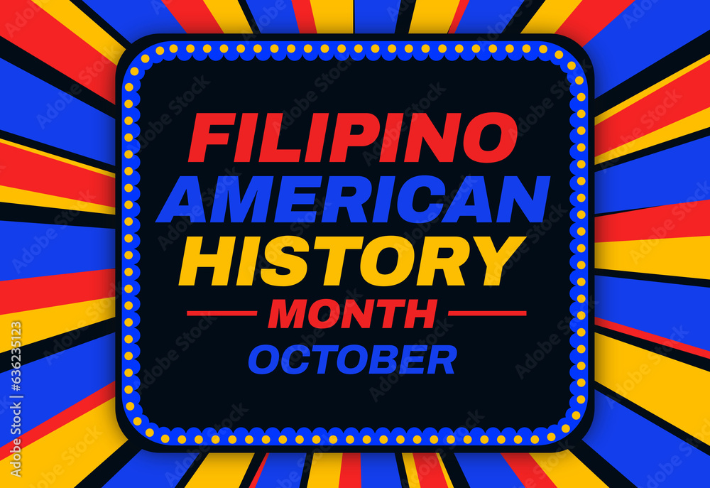 Colorful Filipino American History month wallpaper background with ...