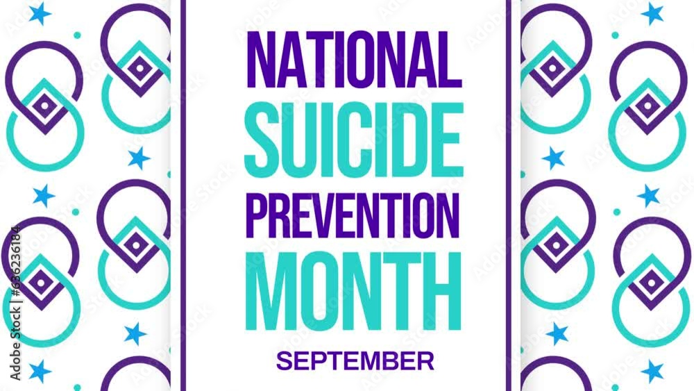September is National Suicide Prevention month, 4K animation background ...