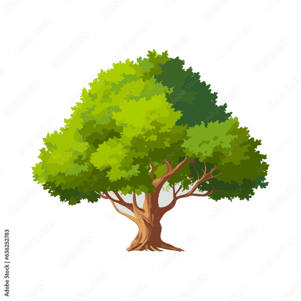 Cartoon background tree, tree Stock Vector | Adobe Stock