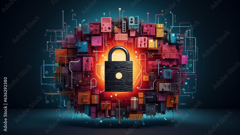 ภาพประกอบสต็อก AI Safety, AI Risks, AI Ethics, Data Security ...