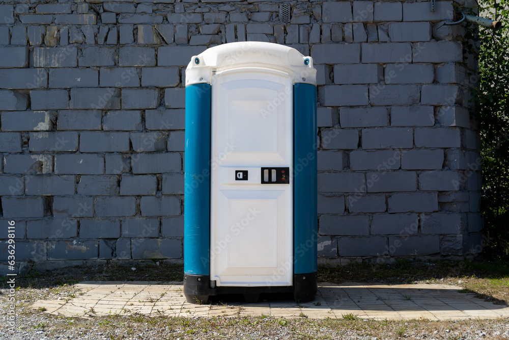 Photo & Art Print Portable mobile toilet. Temporary restroom ...