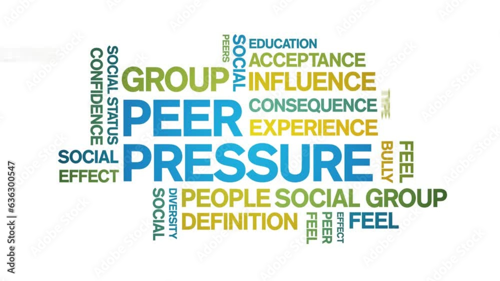 Peer Pressure animated tag word cloud;text design animation kinetic ...