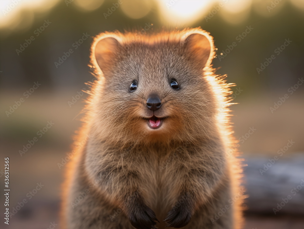 The quokka (Setonix brachyurus) is a small herbivorous marsupial native ...