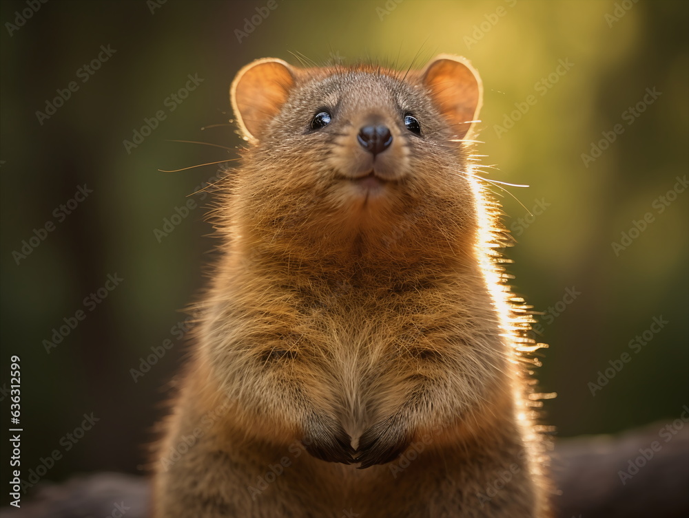 The quokka (Setonix brachyurus) is a small herbivorous marsupial native ...