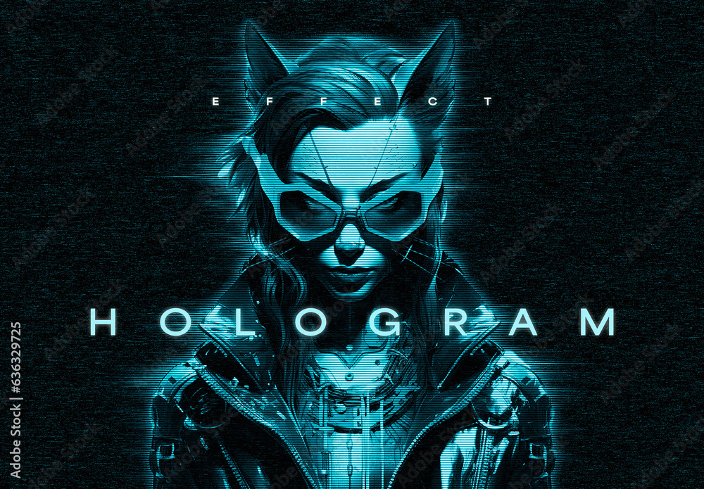 Matrix Photo Effect Mockup with Generative AI Stock Template | Adobe Stock