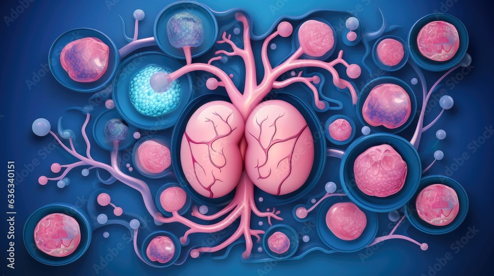 3D illustration mockup of the human organ system, Anatomy, Nervous ...