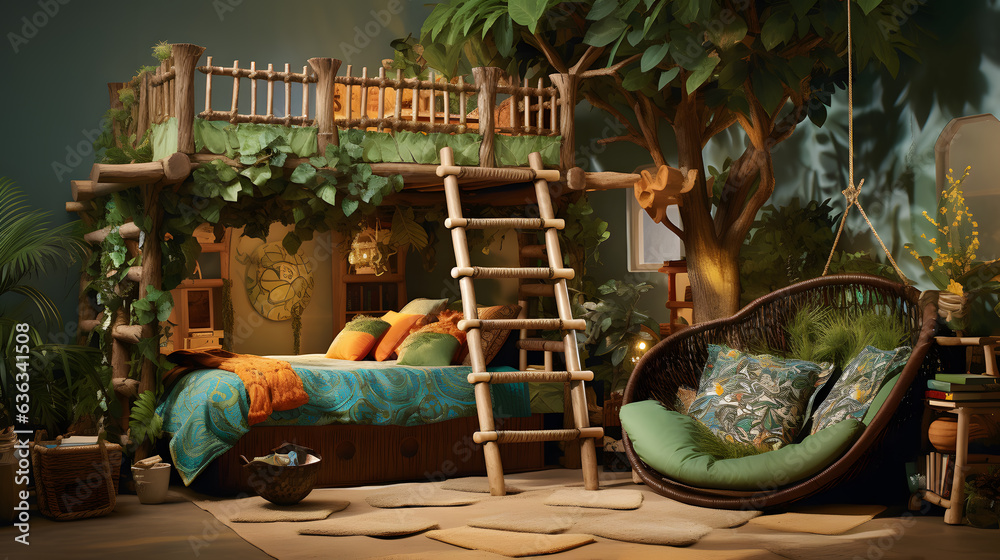 Witness the wonder of a kids' room with this mesmerizing image. A ...