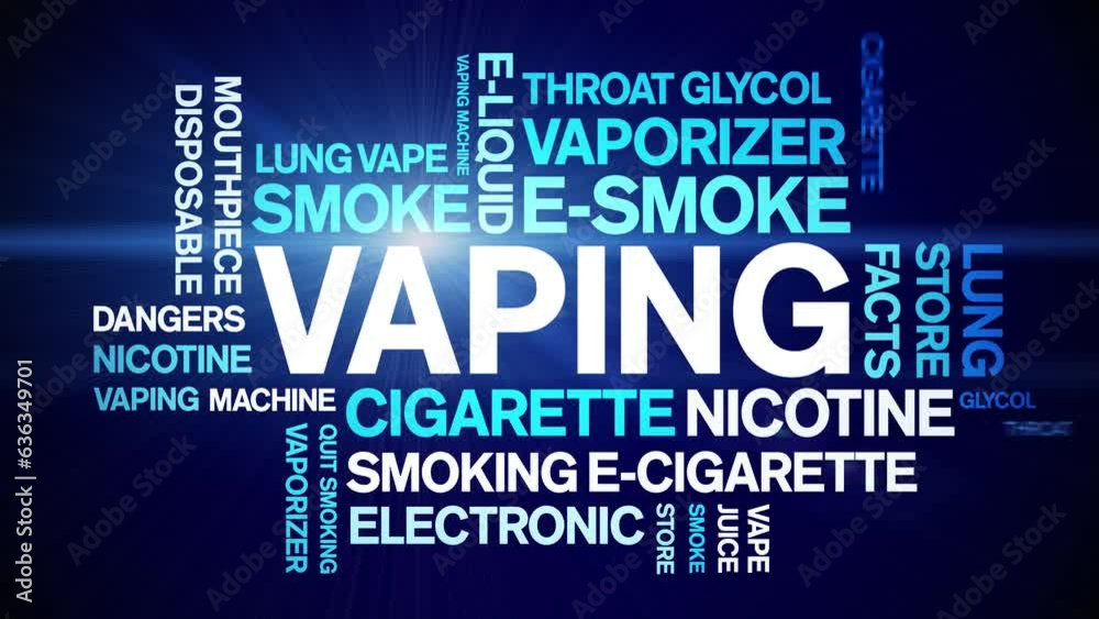 Vaping animated tag word cloud;text design animation kinetic typography ...