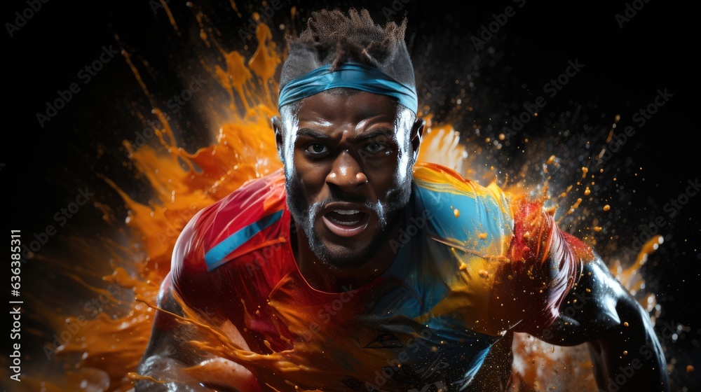 Explore the dynamic world of sports with a high-speed shot of athletes ...