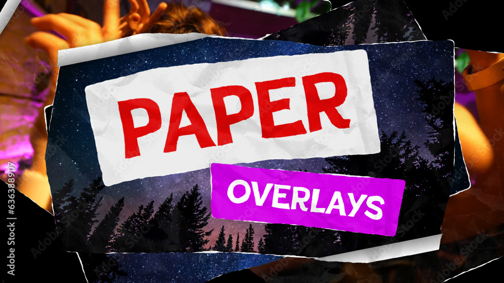 Crumpled Paper Media And Text Overlay Stock Template | Adobe Stock