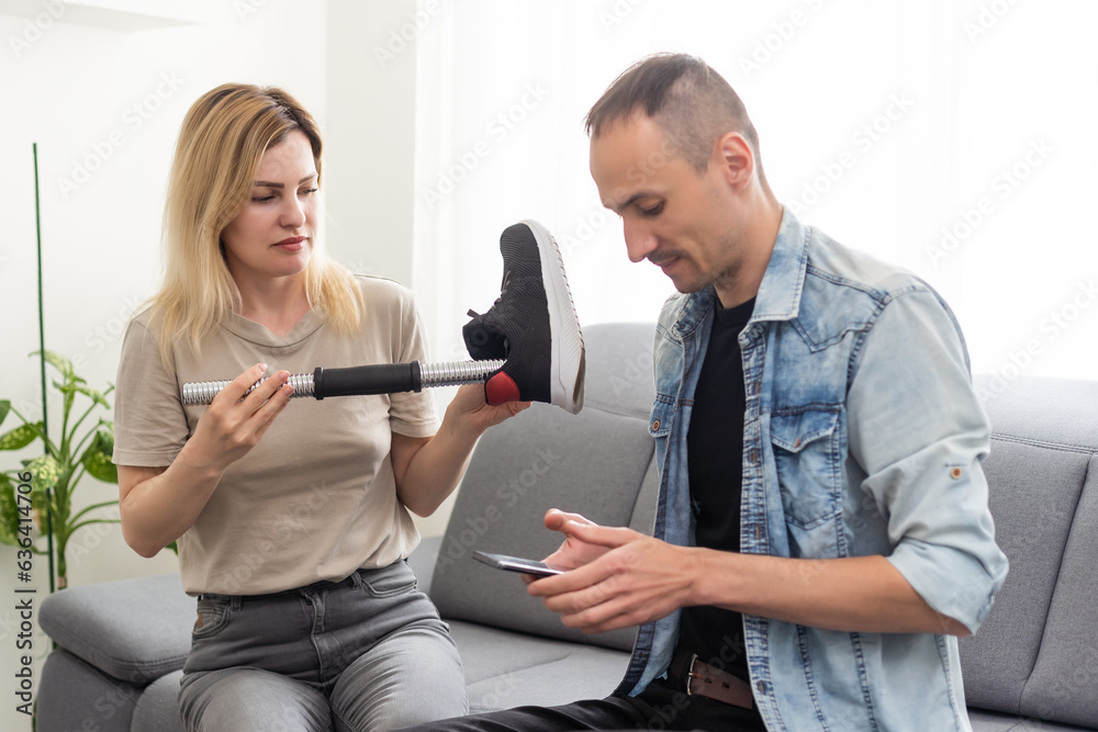 Modern Hospital Physical Therapy: Doctor Uses Tablet Computer, Helps ...