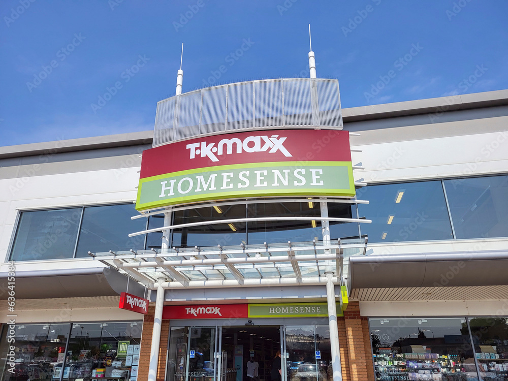 Llanelli, UK: August 17, 2023: TK Maxx is an American department store ...