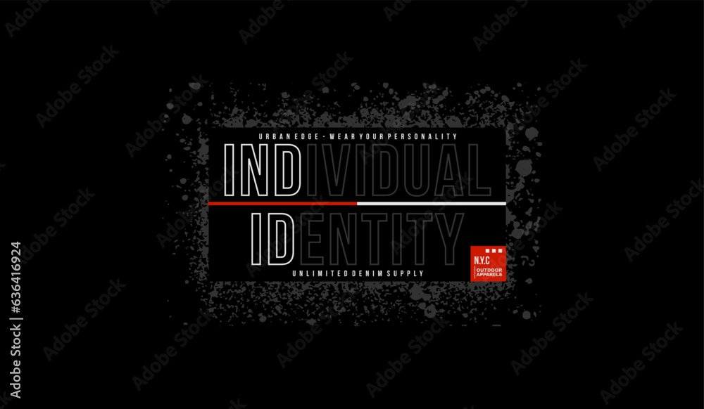 Individual identity, abstract typography motivational quotes modern ...