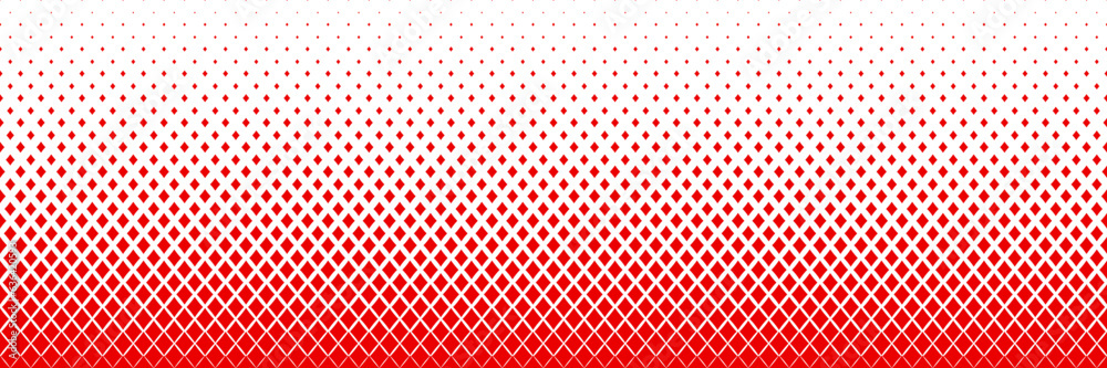Poster horizontal red halftone of diamonds icon of playing card design ...