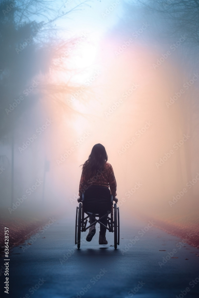 Pretty teen girl with Spinal Cord Injury. Praising the lord. Inclusion ...