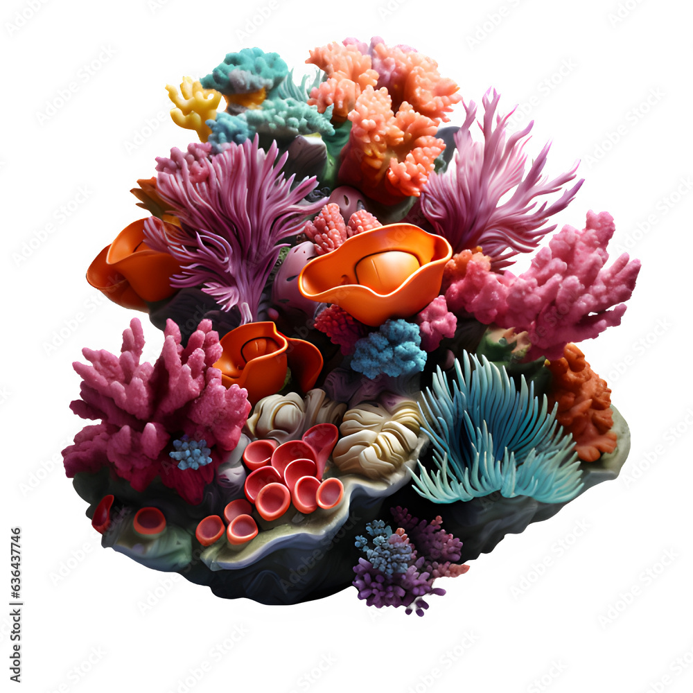 coral reef isolated on transparent background ,sea coral reef cut out ...